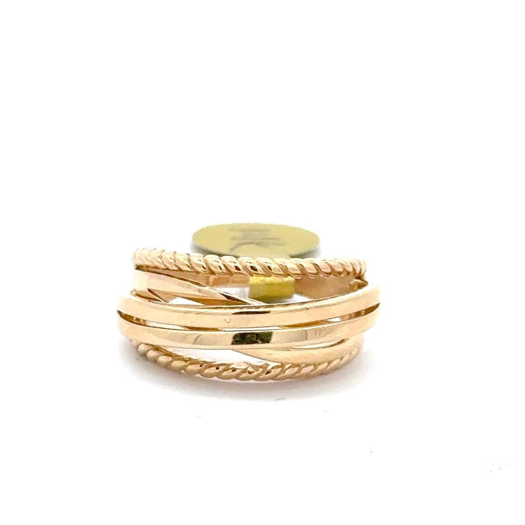 Elegant Stacked Gold Rings 14k | Las Villas Jewelry