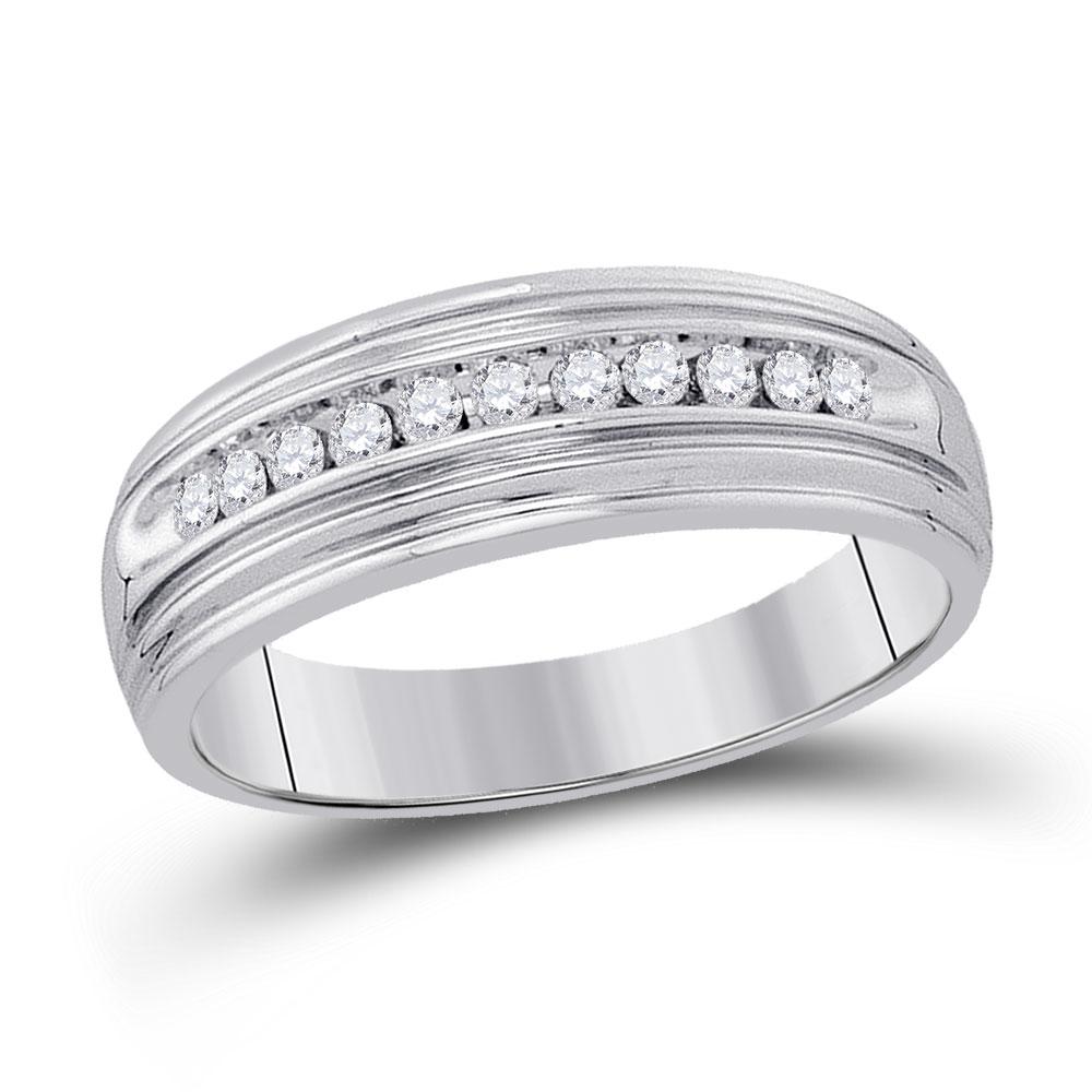 Silver Mens Wedding Ring