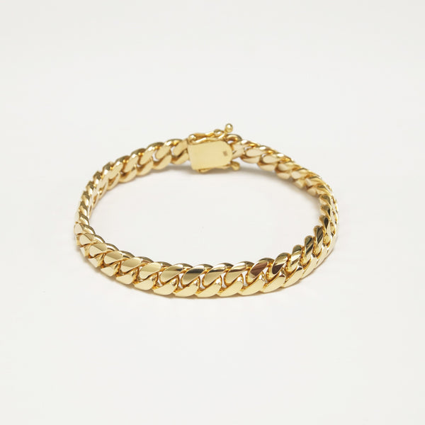 9mm Solid Cuban Link Bracelet in 10K Yellow Gold - Las Villas Jewelry ...